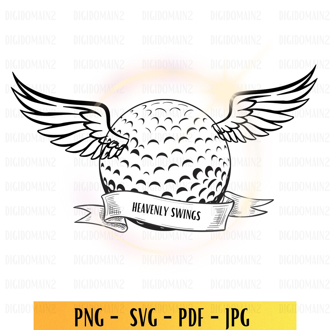 Heavenly Swings Golf SVG, Golfing SVG, Golfing Design, Golf Ball SVG ...