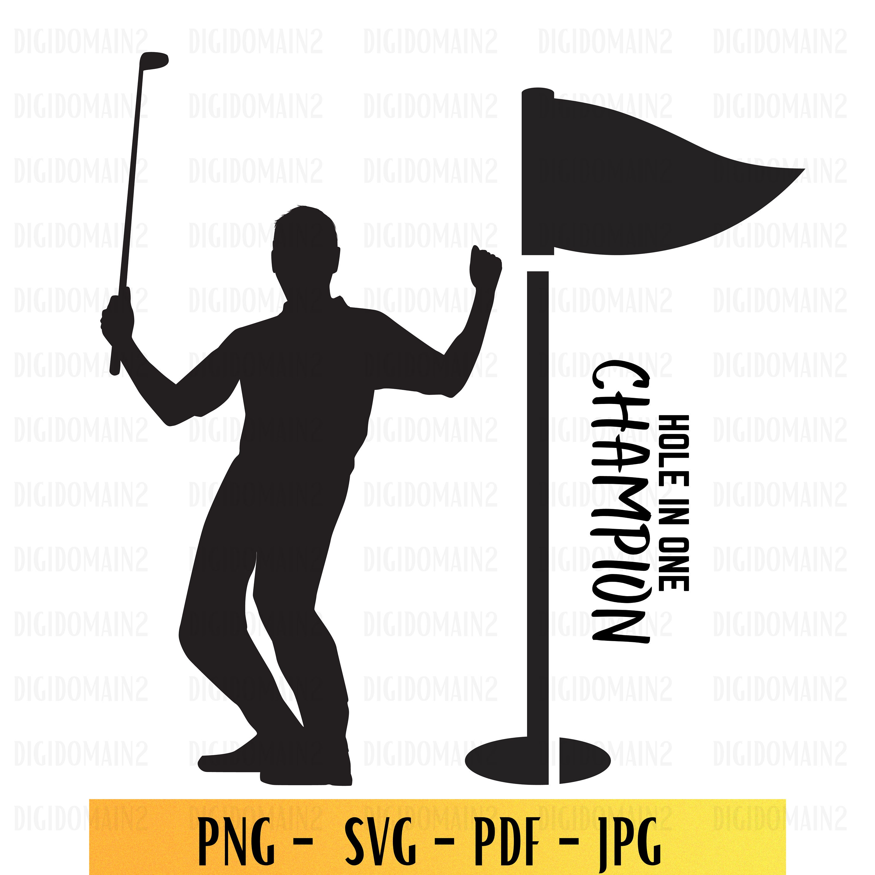 Hole in One Champion Golf SVG, Golfing SVG, Golfing Design, Golf Ball ...