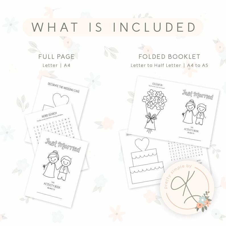 Kids Wedding Activity Book - Etsy