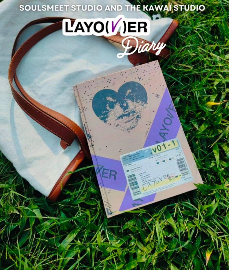 BTS V Layover Diary - A5 Size Hardbound Journal With Free Stickers and ...