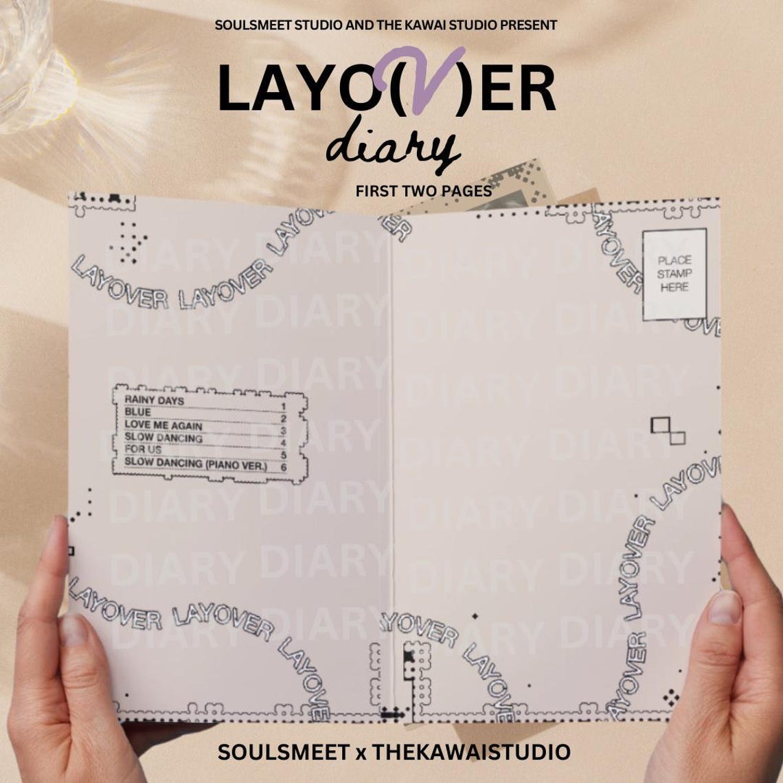 BTS V Layover Diary - A5 Size Hardbound Journal With Free Stickers and ...