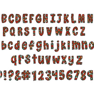 Christmas Doodle Letters Clip Art PNG Files,xmas Clipart Alphabet ...