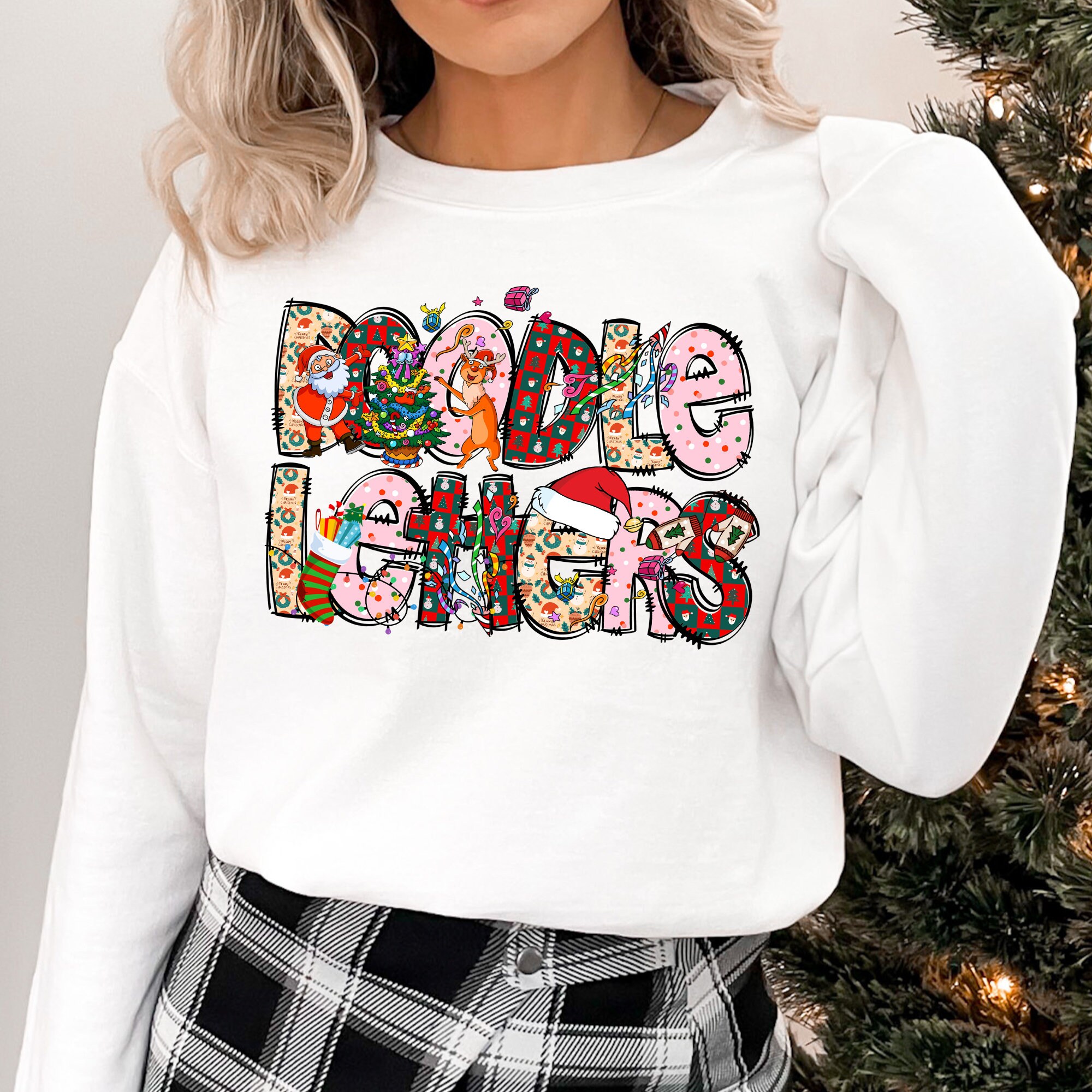 Christmas Doodle Letters Clip Art PNG Files,xmas Clipart Alphabet ...