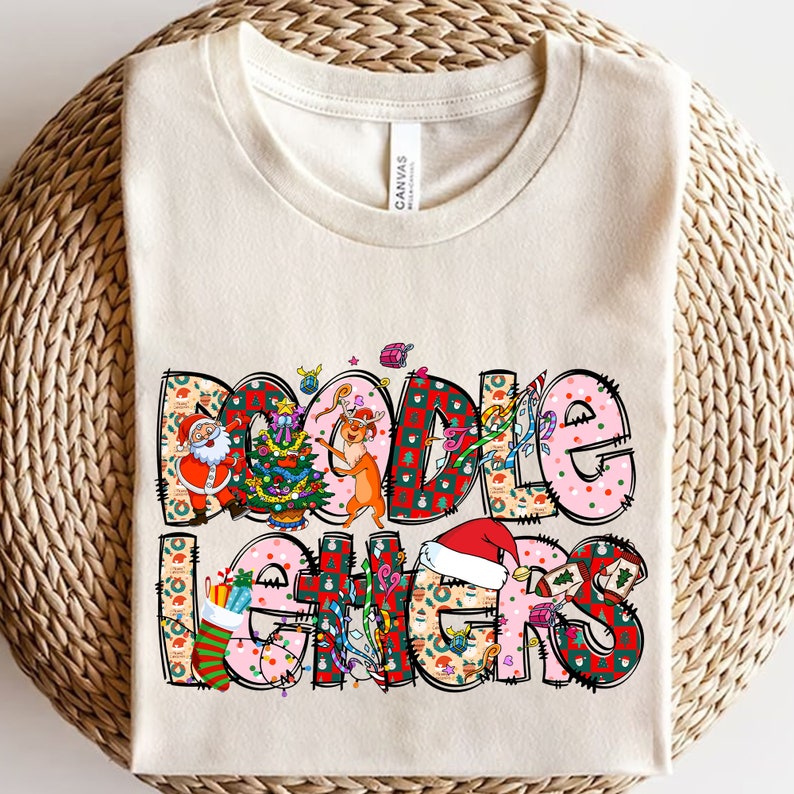 Christmas Doodle Letters Clip Art PNG Files,xmas Clipart Alphabet ...