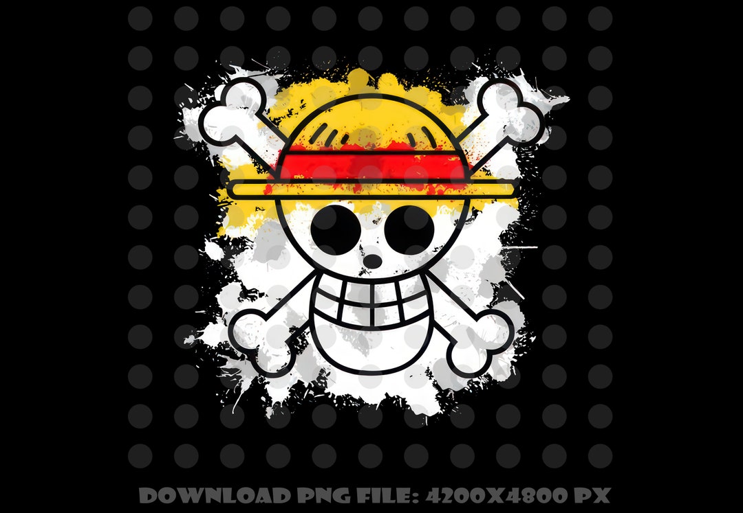 Straw Hat Pirate Flag Image Png One Piece Png Straw Hat Png - Etsy