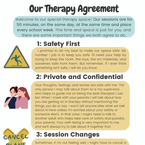 Child Therapy Agreement/contract Counselling School Therapy Mental ...