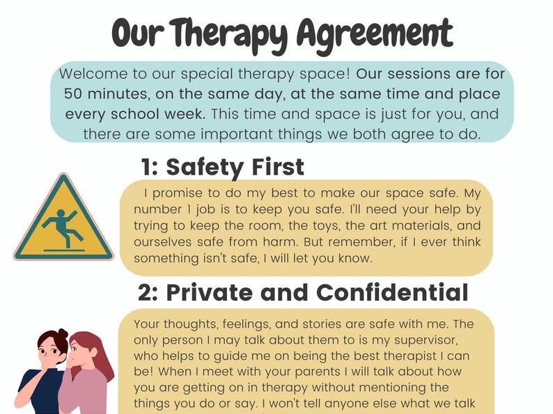 Child Therapy Visual Agreement/contract Counselling School Therapy ...