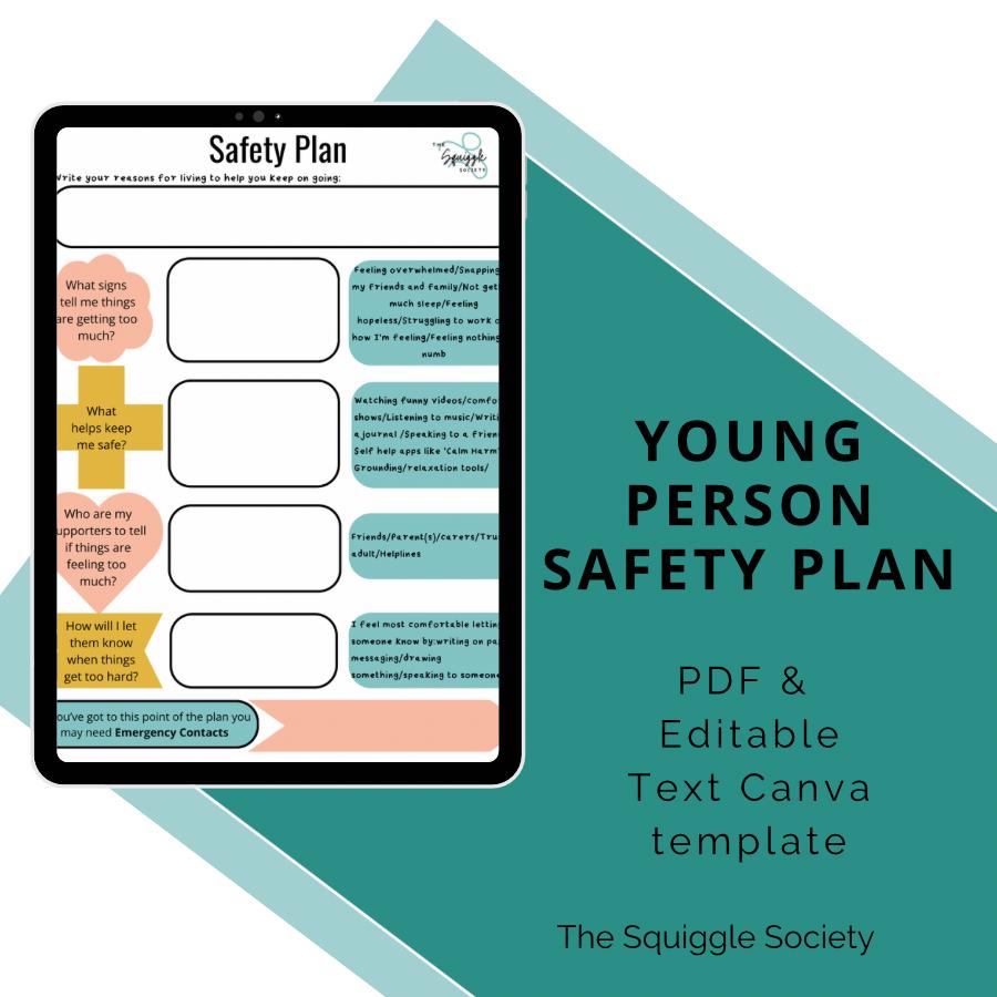 Printable Child Safety Plan | Mental Health Support for Kids & Teens ...