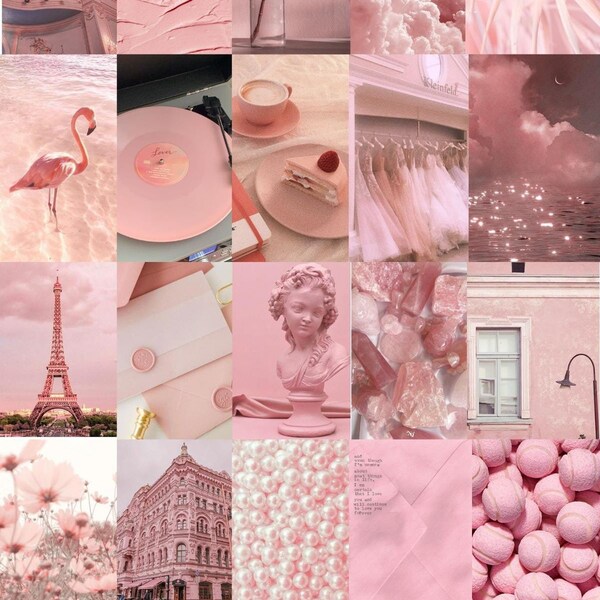 Pink Collage Kit - Etsy