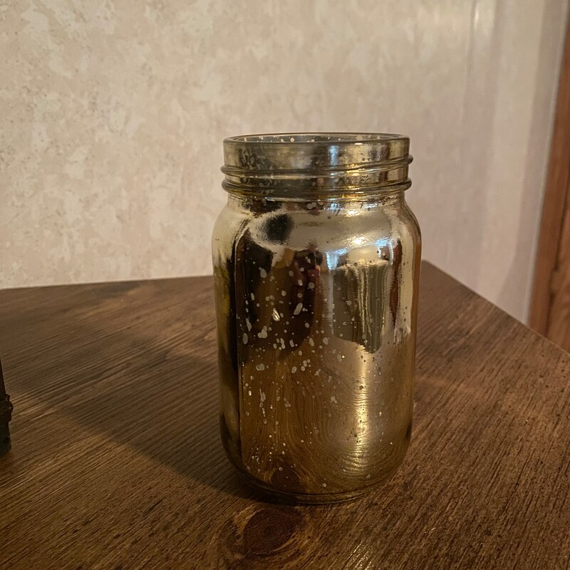 Gold Mason Jar - Etsy