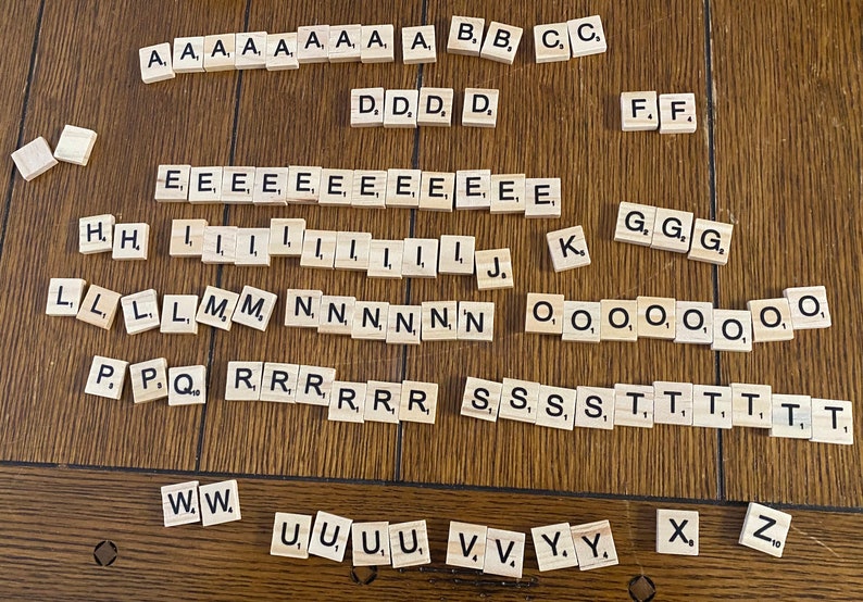 Set of 100 Magnetic Scrabble Tiles All Letters, Children's Education ...