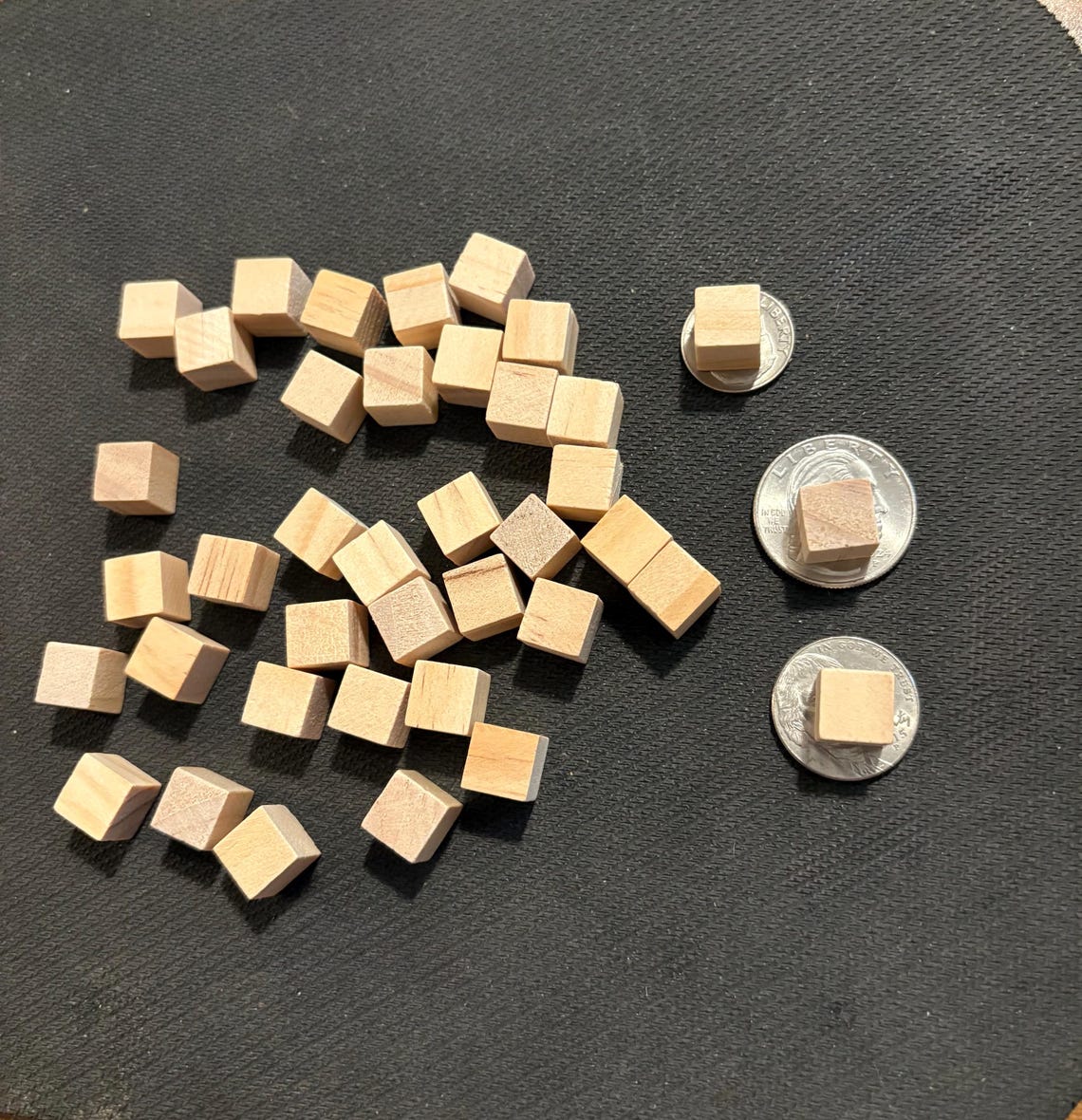 Unfinished Wood Cubes: Miniature Craft Blocks for DIY & Dollhouses - Etsy