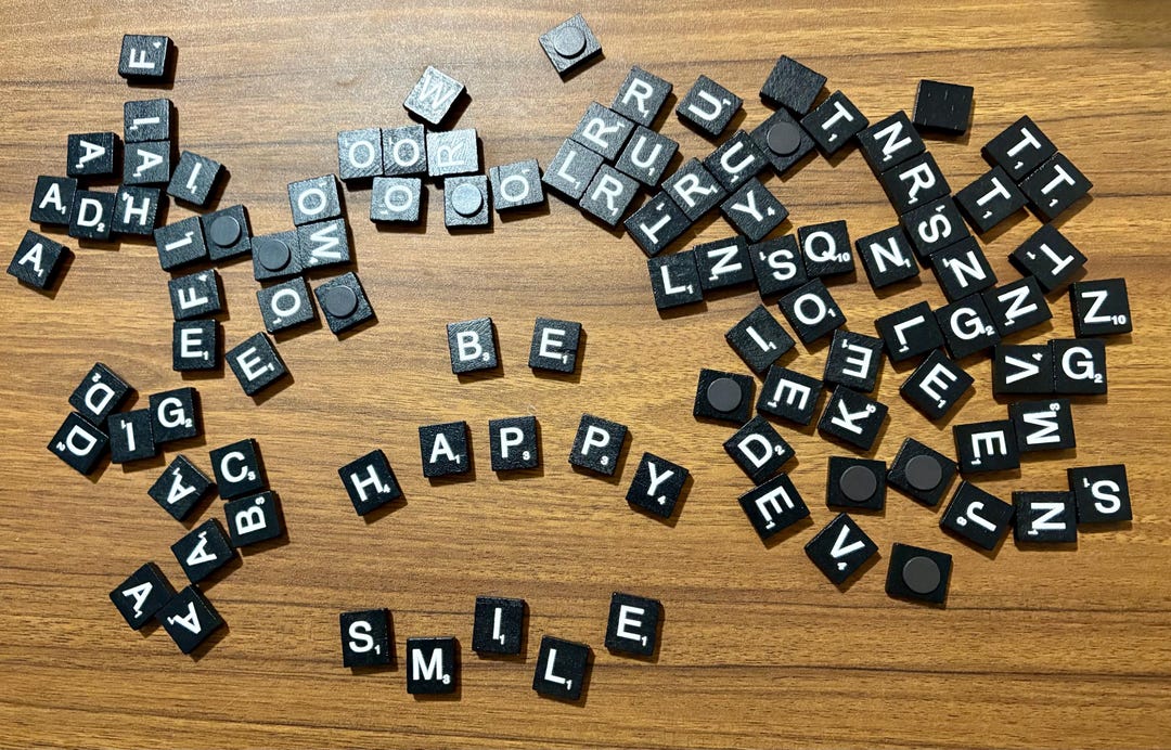 Black Magnetic Scrabble Tiles: Educational Spelling Set of 100 - Etsy