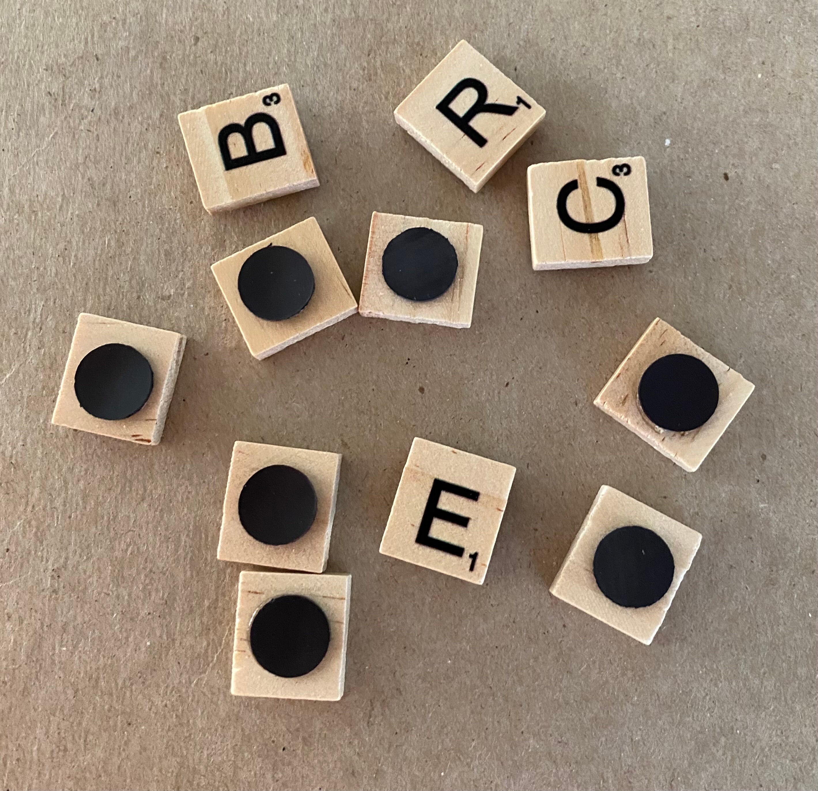 Set of 100 Magnetic Scrabble Tiles All Letters, Children's Education ...