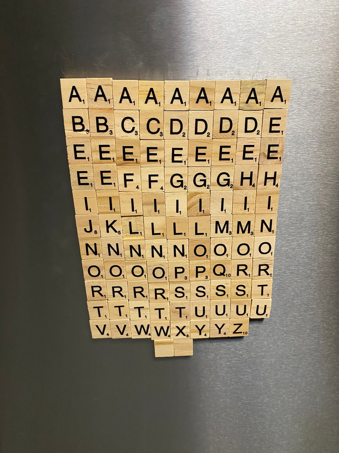 Set of 100 Magnetic Scrabble Tiles All Letters, Children's Education ...