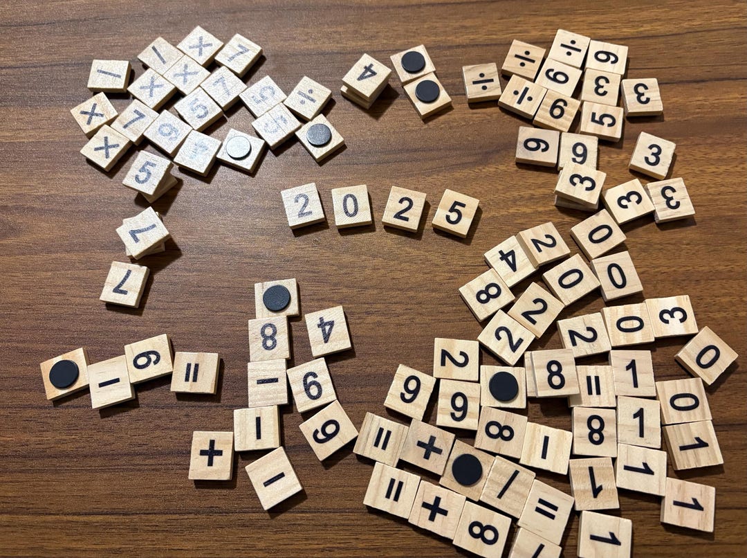 Magnetic Number Tiles: 100-piece Math Scrabble Set - Etsy