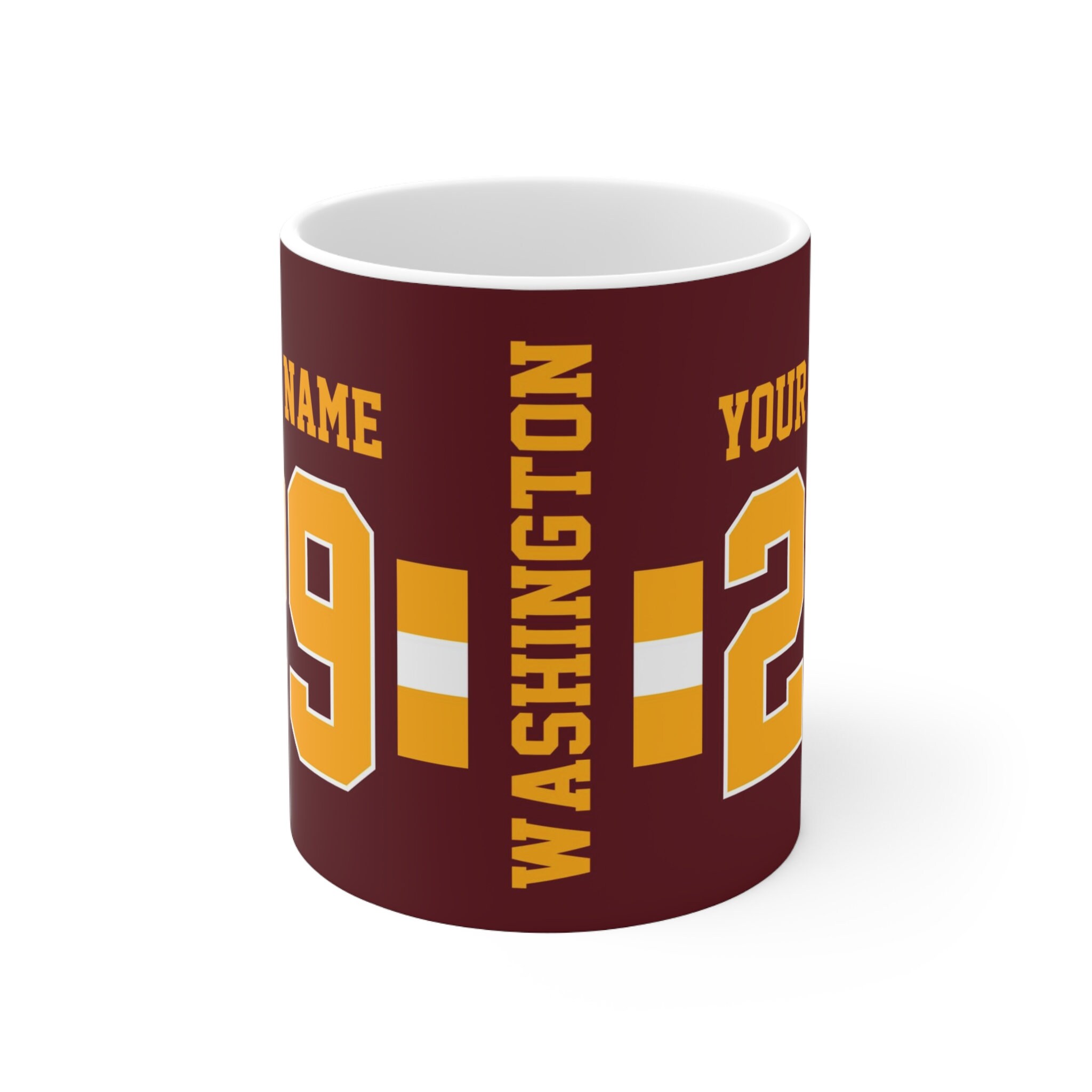 Washington Commanders Personalized Name Number Football Mug, Custom ...