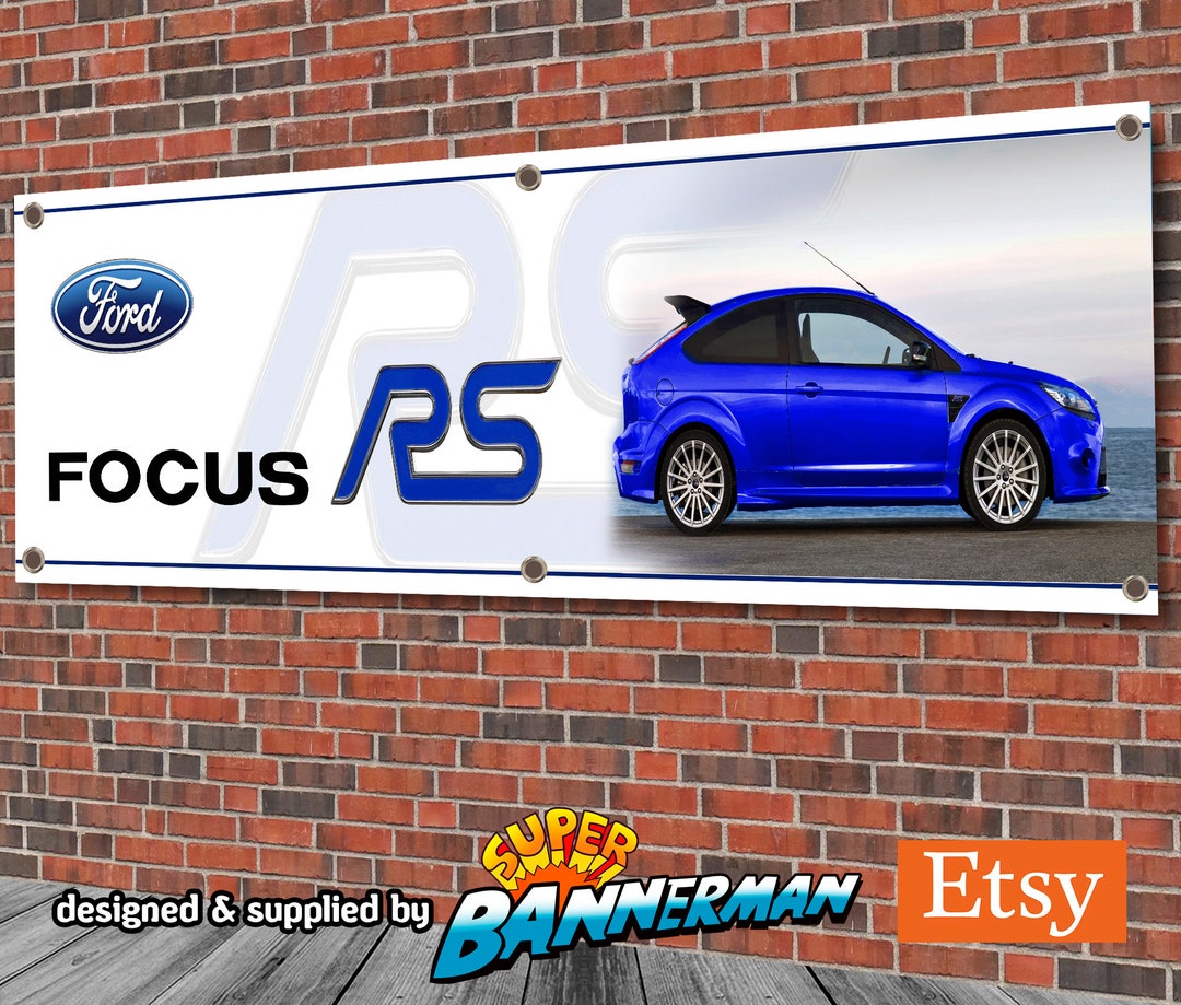 Ford Focus RS Mk2 blue Banner for Garage Workshop Showroom - Etsy