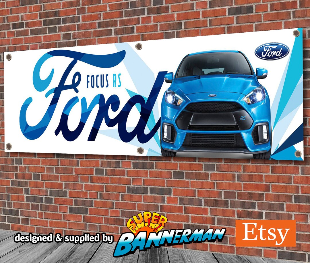 Ford Focus RS Mk3 blue Banner for Garage Workshop Showroom - Etsy