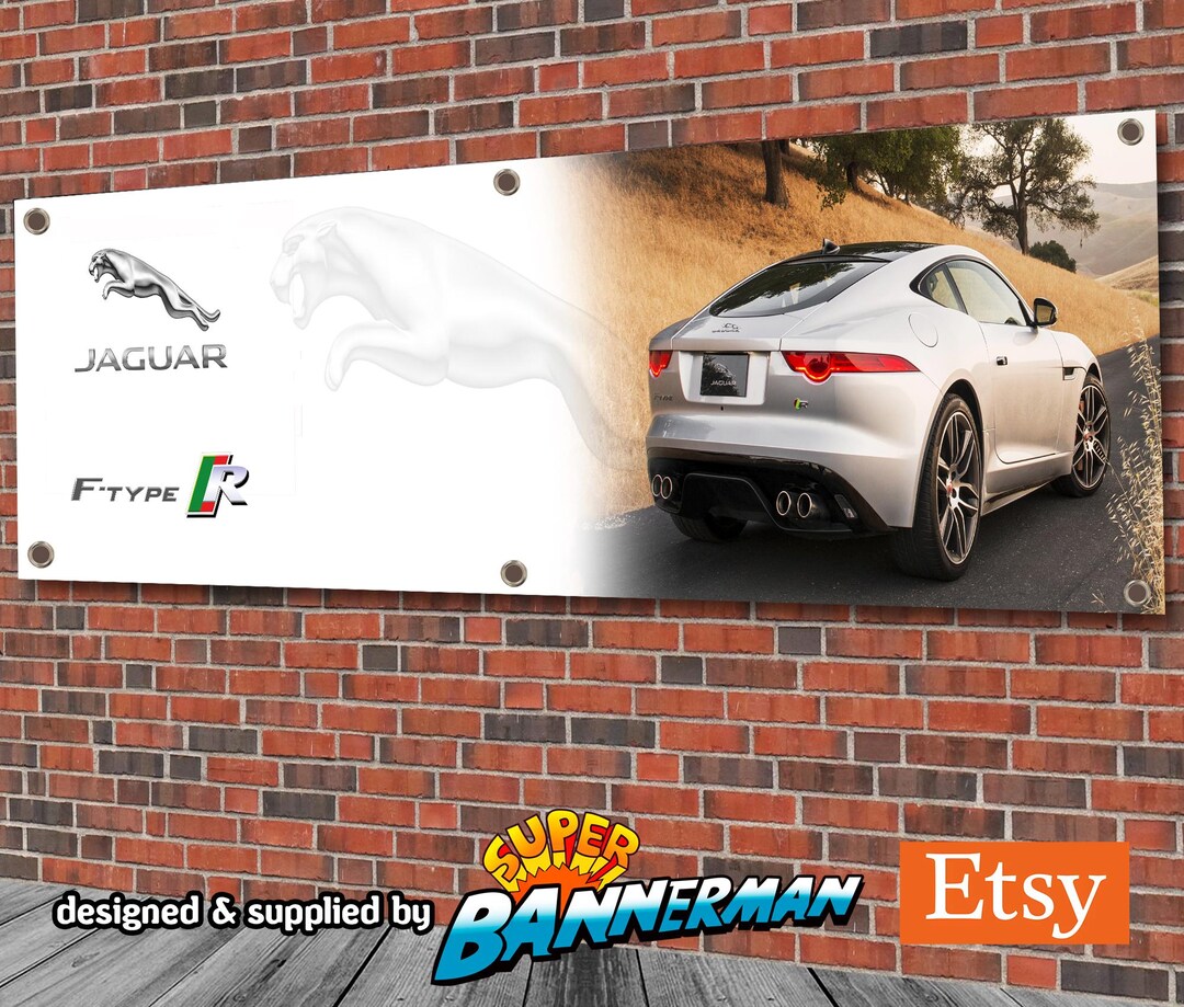 Jaguar F-type R silver Banner for Garage, Workshop, Showroom Etc - Etsy