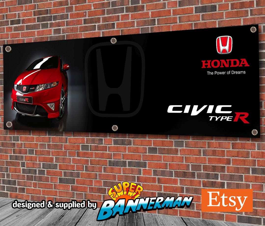 Honda Civic Type R FN2 red Banner for Garage, Workshop, Showroom Etc - Etsy