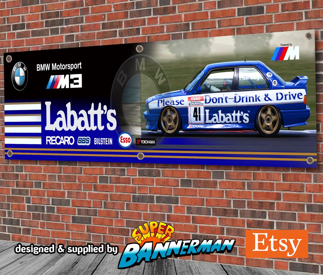 BMW E30 M3 Labatts BTCC Touring Car Banner for Garage - Etsy
