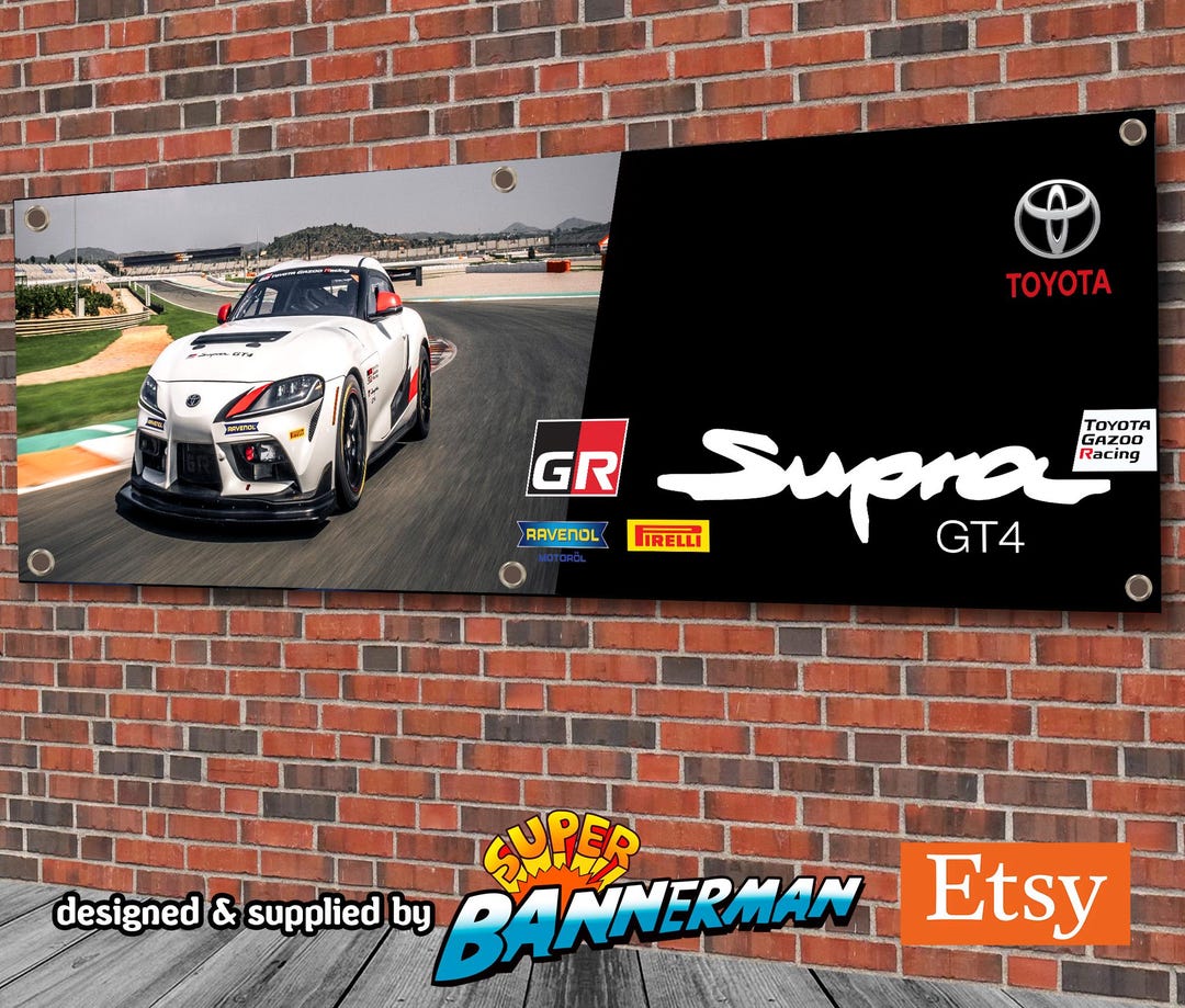 Toyota GR Supra GT4 Banner for Garage, Workshop, Showroom Etc - Etsy