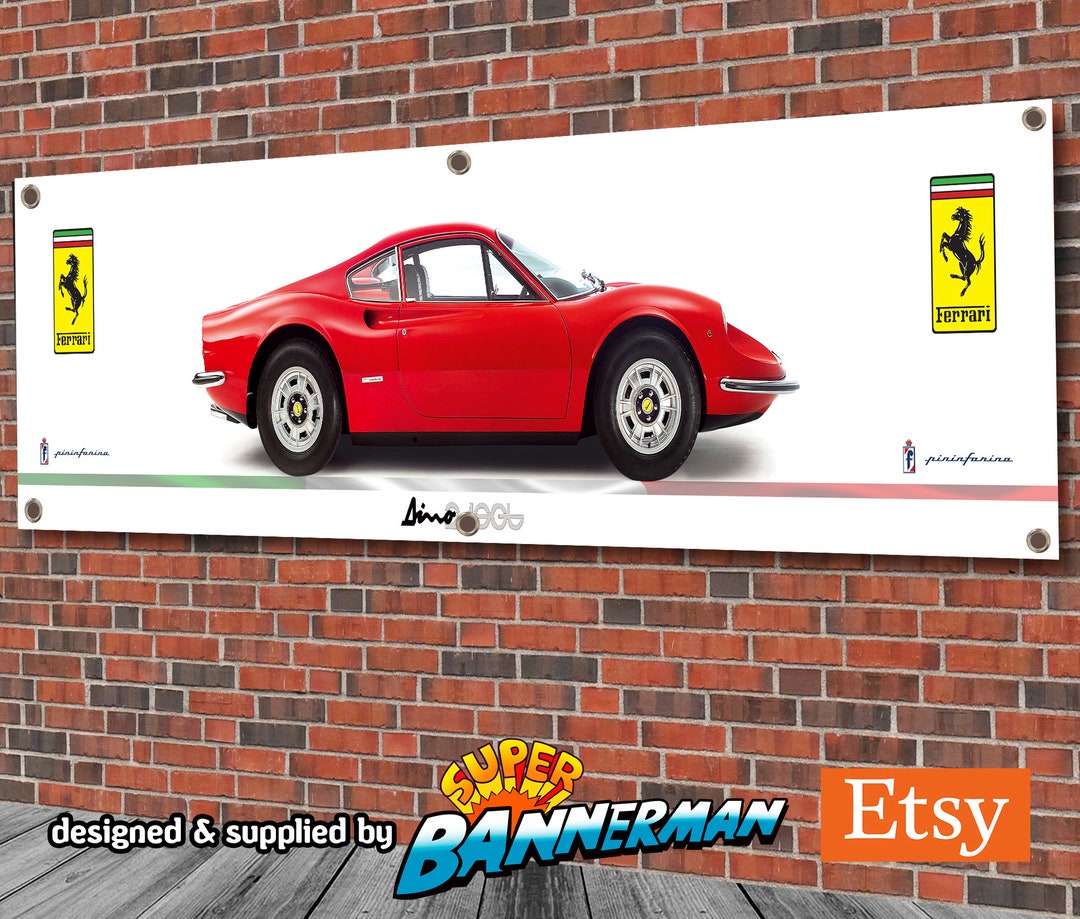 Ferrari Dino 246 GT Banner for Garage Workshop Showroom Etc - Etsy