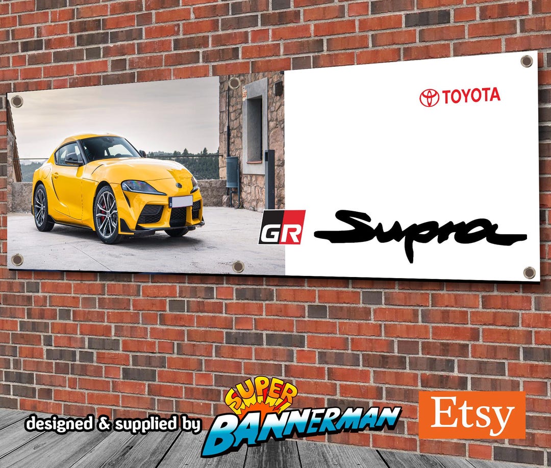 Toyota GR Supra yellow Banner for Garage, Workshop, Showroom Etc - Etsy