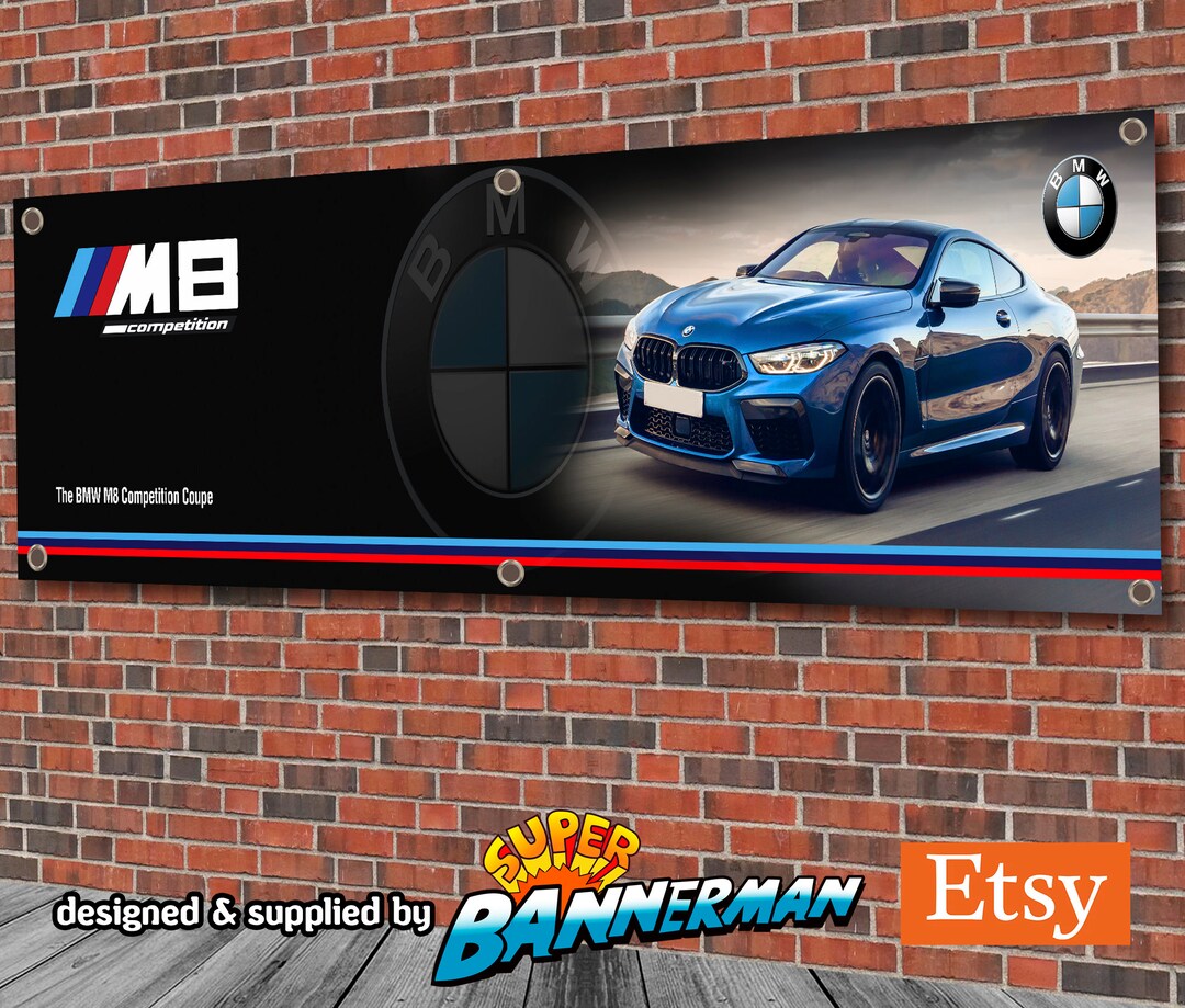 BMW M8 Competition Coupe PVC Banner for Garage, Workshop, Showroom Etc ...