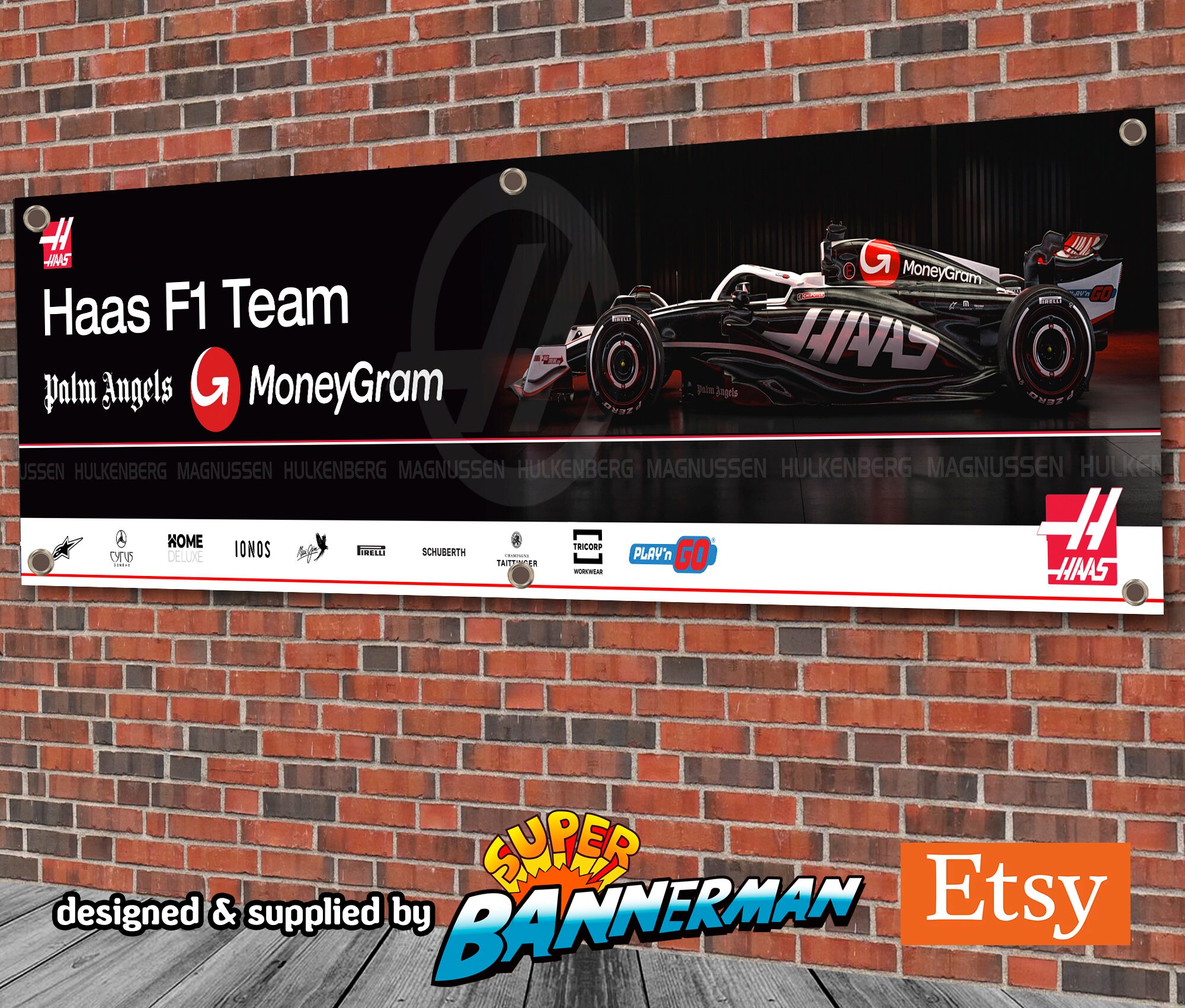 Haas 2024 F1 Team Banner for Garage, Workshop, Showroom Etc - Etsy
