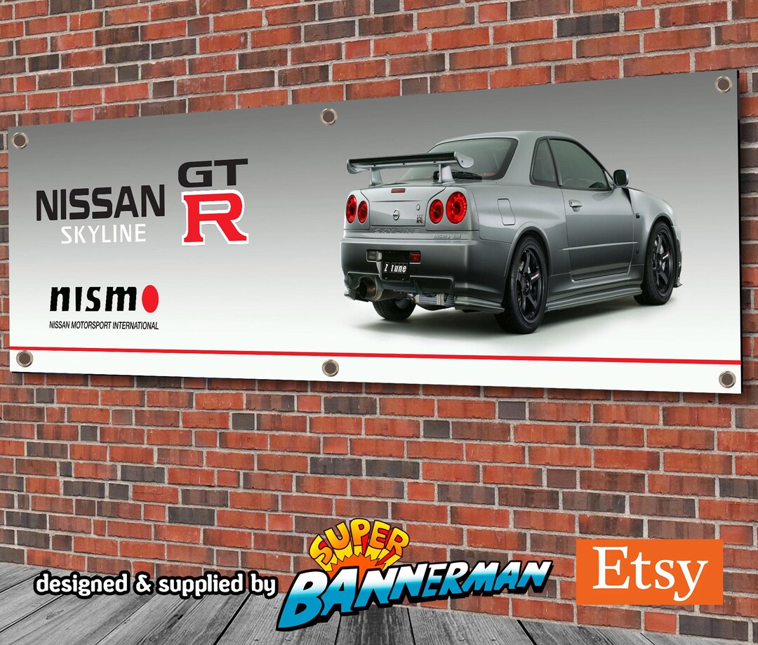 Nissan R34 Skyline GTR Banner for Garage, Workshop, Showroom Etc - Etsy