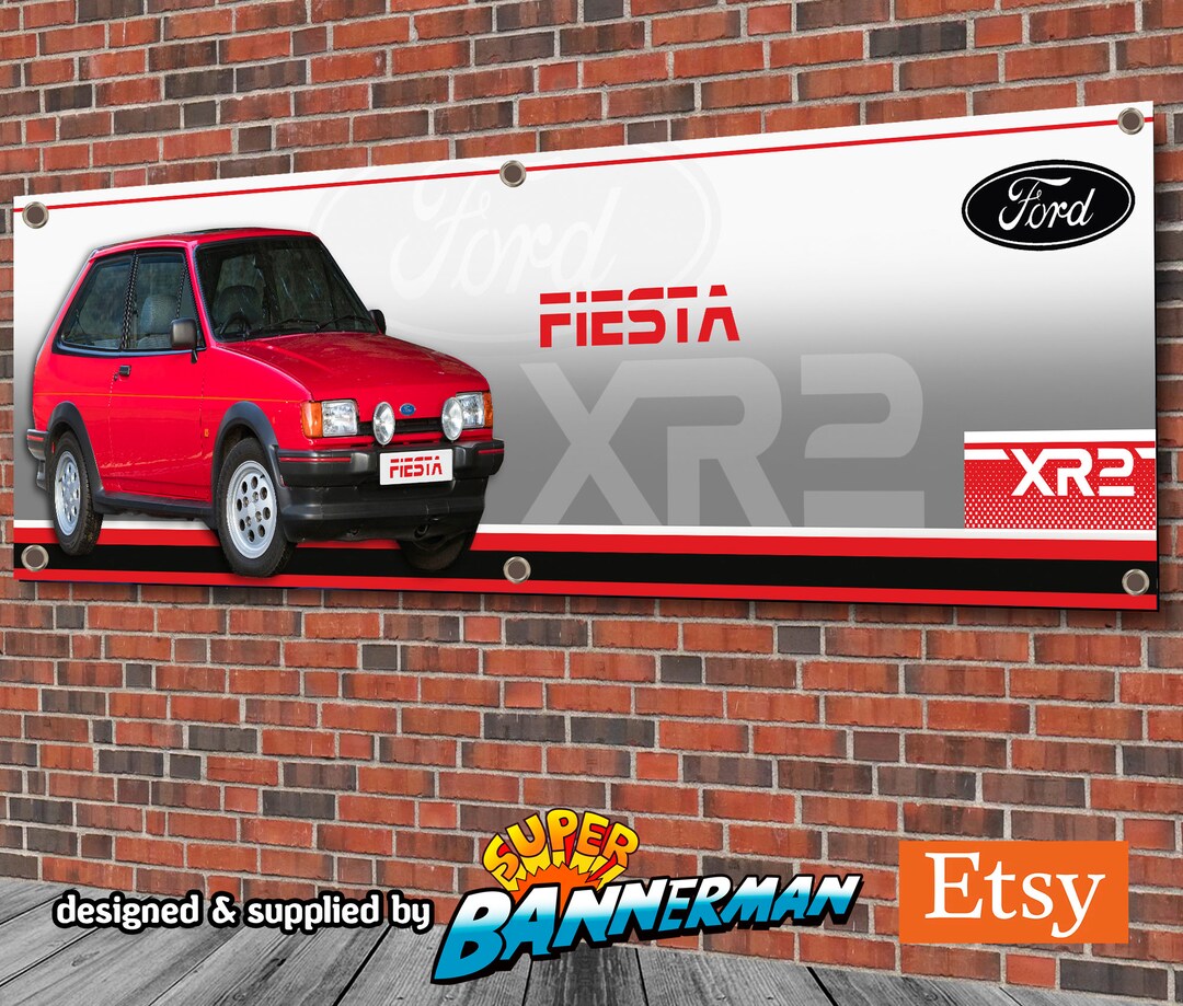 Ford Fiesta XR2 red Car Banner for Garage, Workshop, Showroom Etc - Etsy