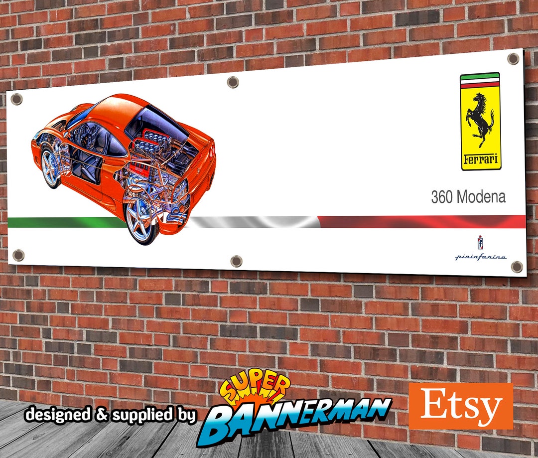 Ferrari 360 Modena Cutaway Banner for Garage, Workshop, Showroom Etc - Etsy