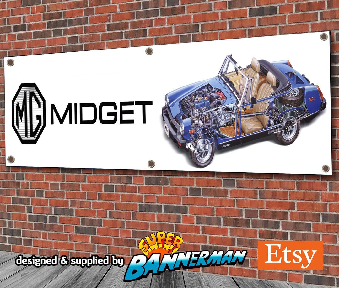 MG Midget Cutaway Banner for Garage, Workshop, Showroom Etc, - Etsy