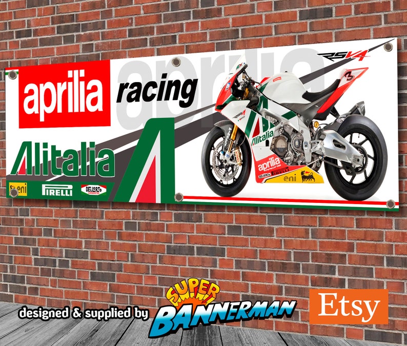 Aprilia Alitalia RSV4 Banner for Garage, Workshop, Showroom Etc - Etsy