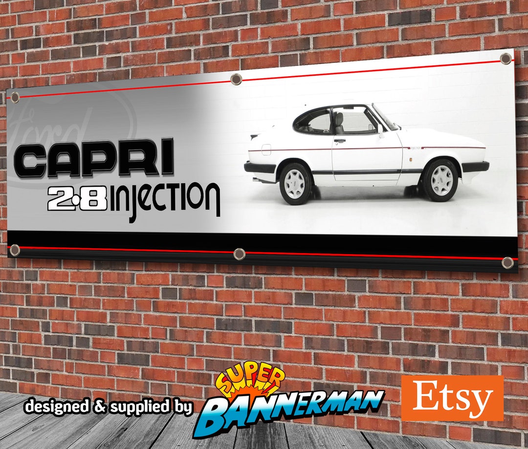 Ford Capri 2.8i white Banner for Garage Workshop Showroom - Etsy