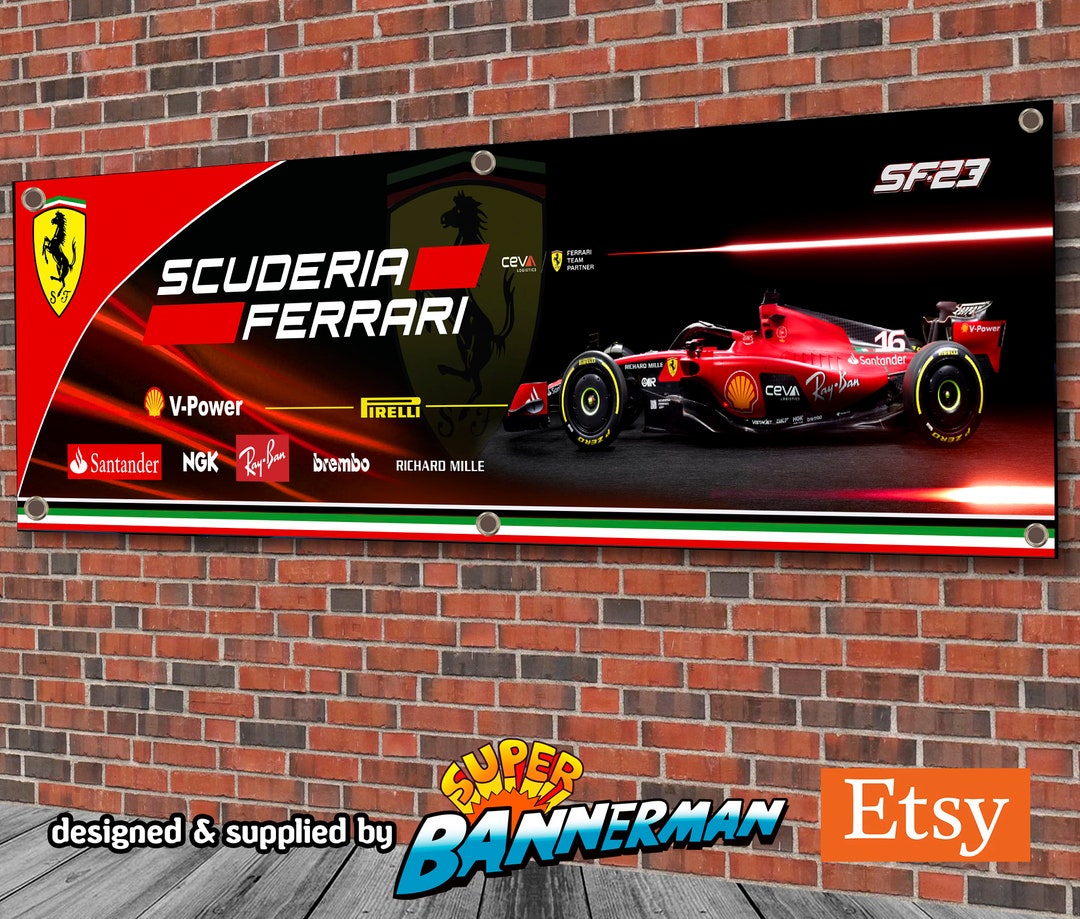 Ferrari F1 SF23 2023 Team Banner for Garage, Workshop, Showroom Etc - Etsy