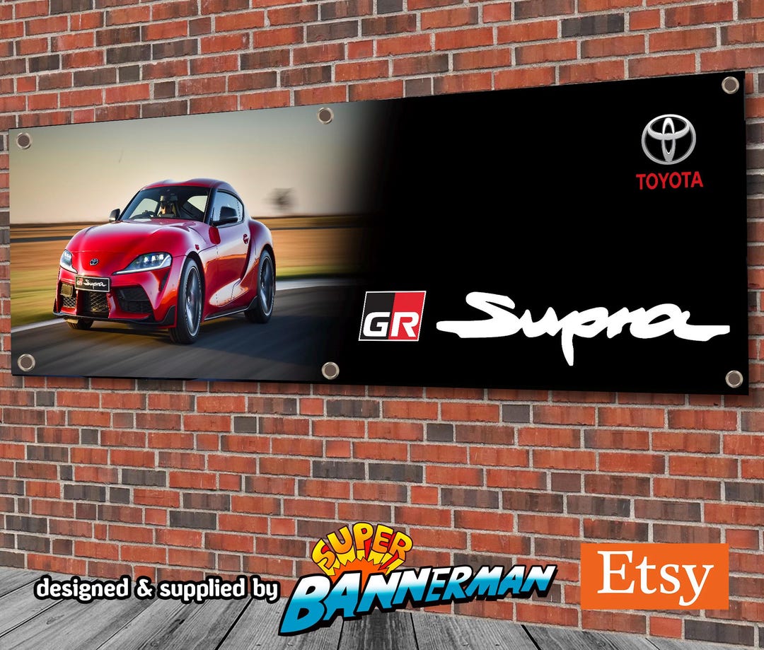 Toyota GR Supra red Banner for Garage, Workshop, Showroom Etc - Etsy