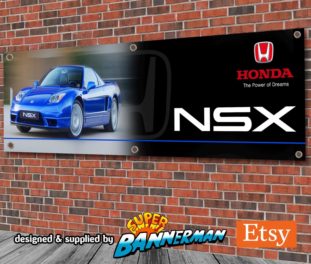 Honda NSX blue Banner for Garage, Workshop, Showroom Etc - Etsy