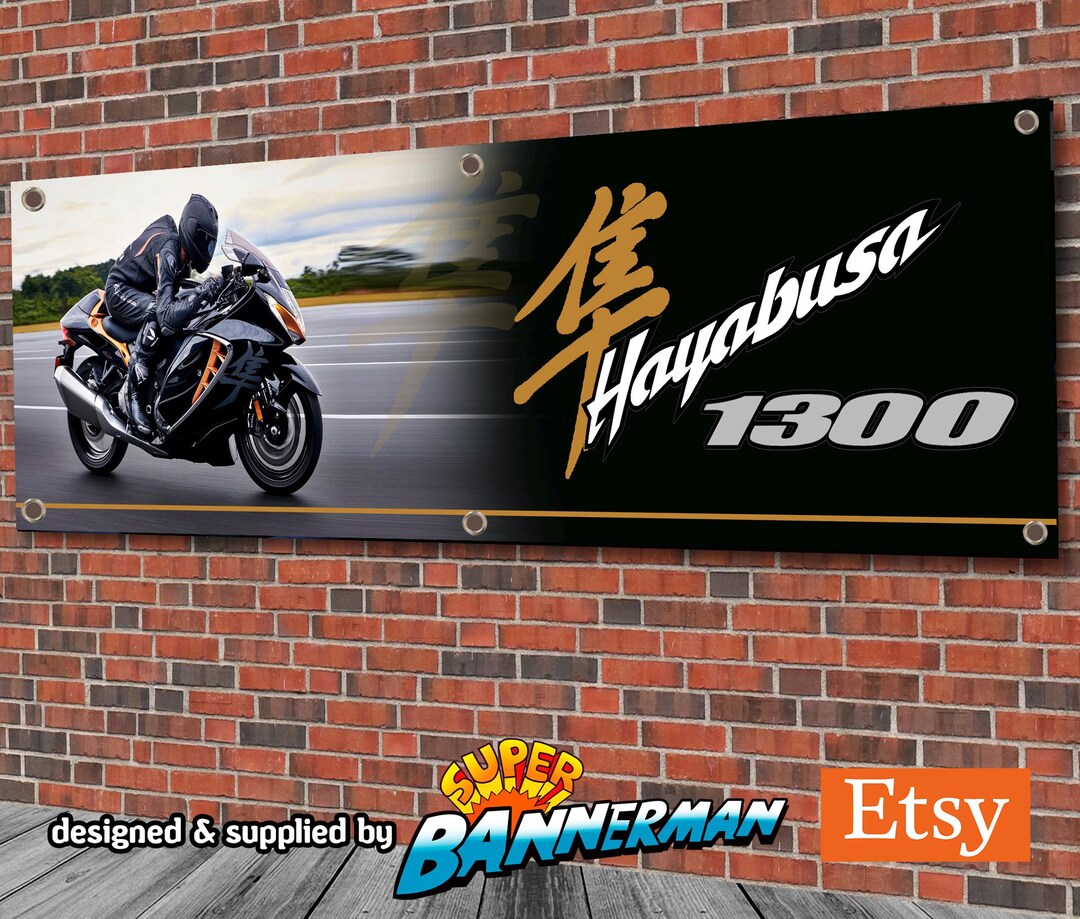 Suzuki Hayabusa 1300 black Banner for Garage, Workshop Etc - Etsy