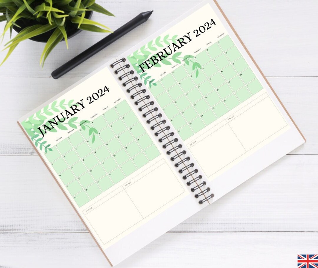 2024 Planner to Print Monthly Planner Pdf English - Etsy