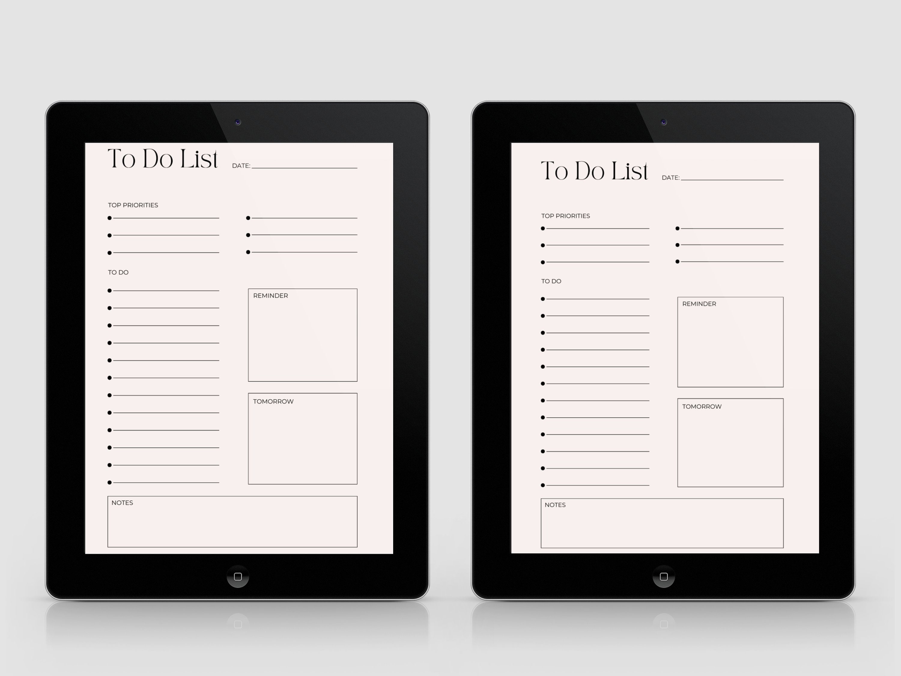 Aesthetic Minimal To-do List Digital Design, Goodnotes To-do List, iPad ...