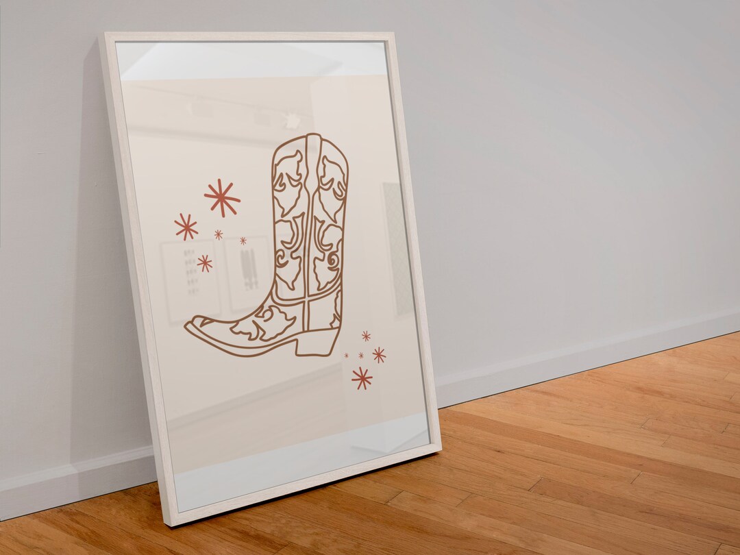 Digital Download | Cute Cowboy Boot Art Print | Printable Art | Cowboy ...