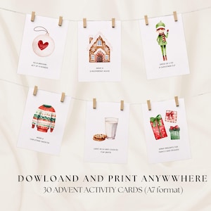 30 Editable Christmas Advent Activity Cards, Christmas Bucket List ...