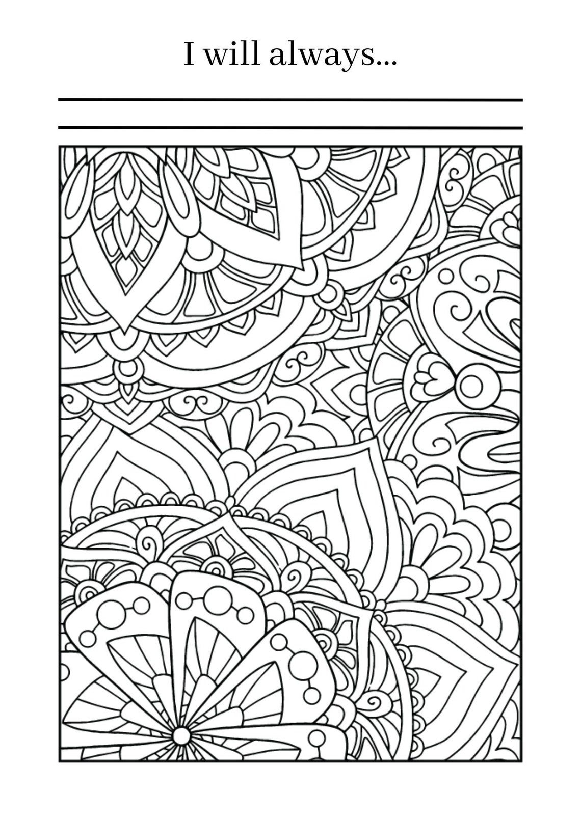 50-page Mandala and Motivations Printable Coloring Pages - Etsy