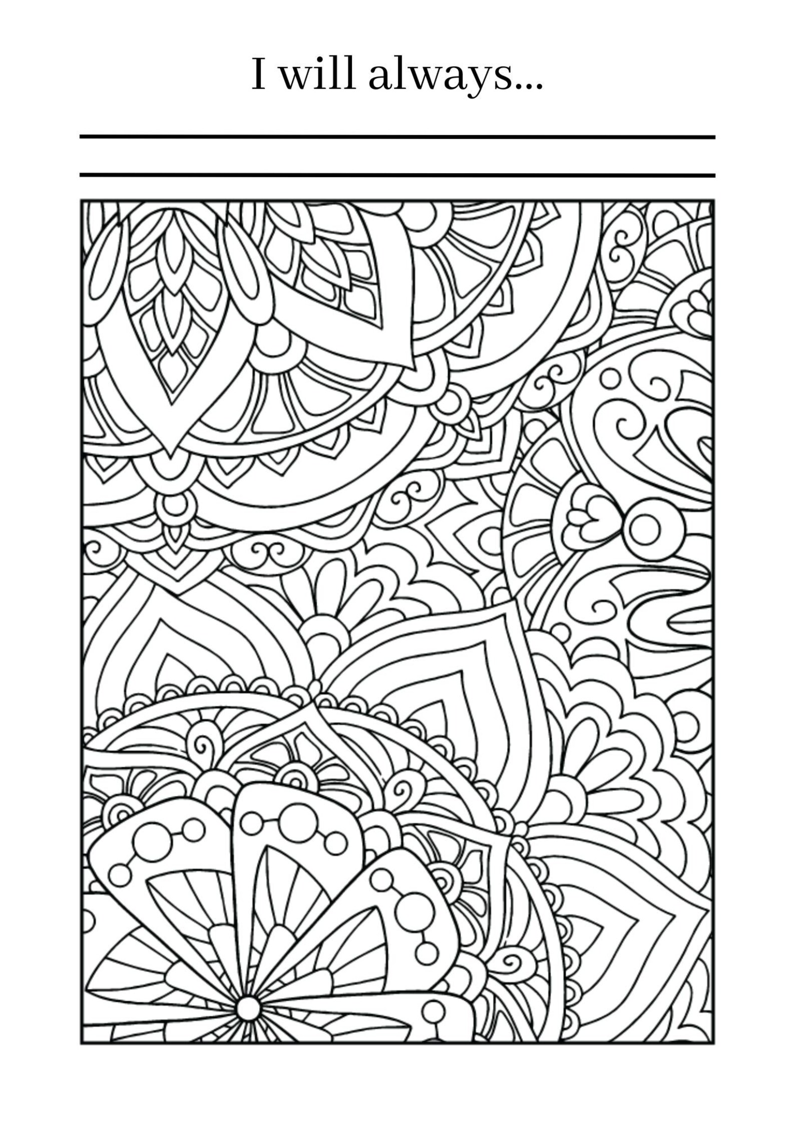 50-page Mandala and Motivations Printable Coloring Pages - Etsy