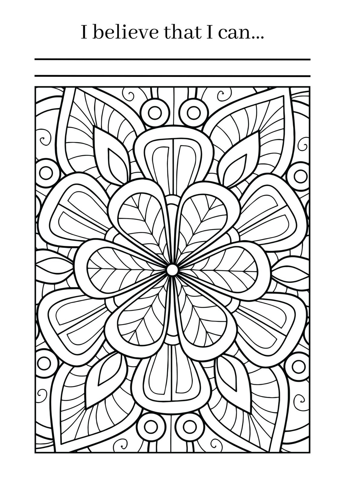 50-page Mandala and Motivations Printable Coloring Pages - Etsy