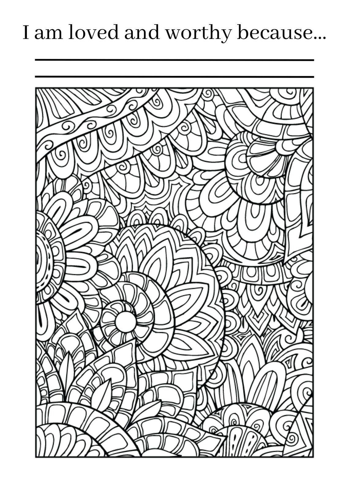 50-page Mandala and Motivations Printable Coloring Pages - Etsy