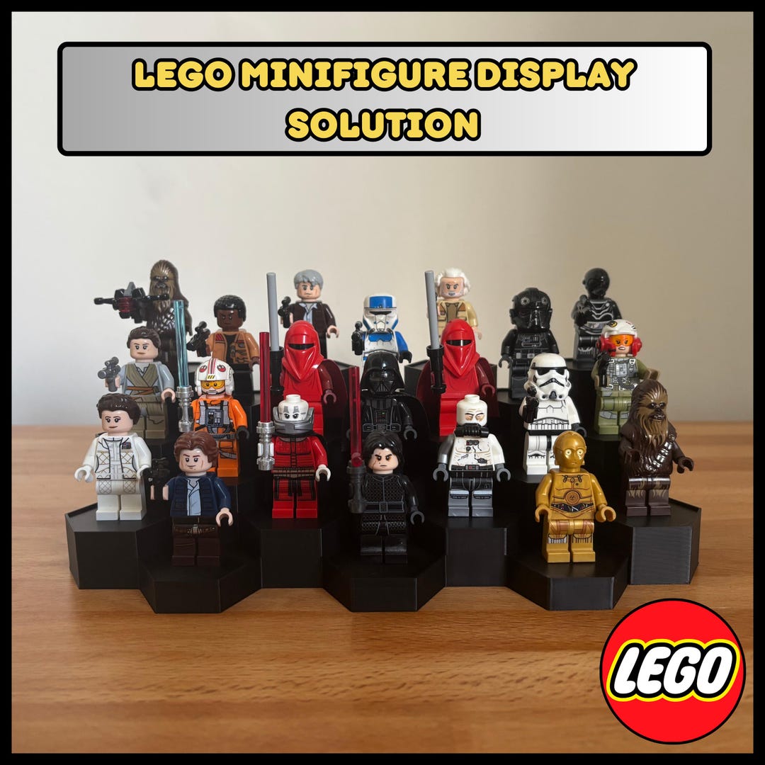 LEGO Minifigure Hexagon Display Stand | 3D Printed Hex Risers ...